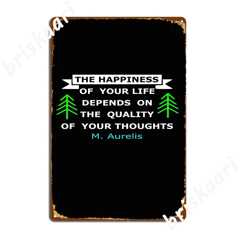 Marcus Aurelius Quote Stoic Philosophy Mental Metal Plaque Poster ...