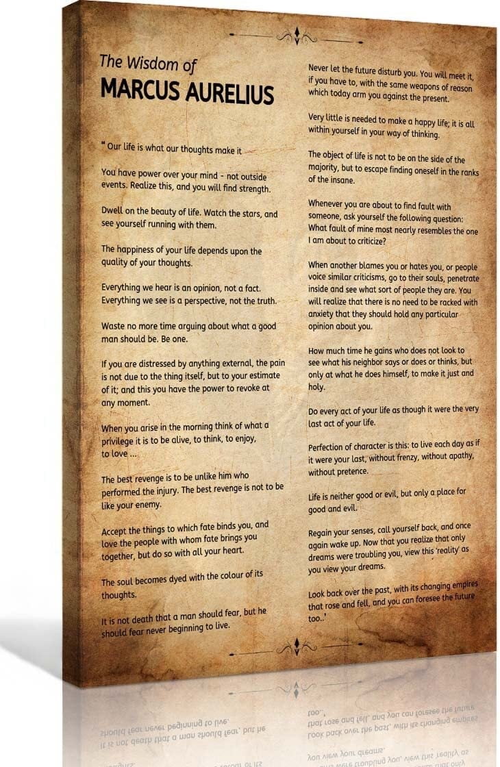 Marcus Aurelius Quote Wall Art Vintage Meditations Posters for Kitchen ...