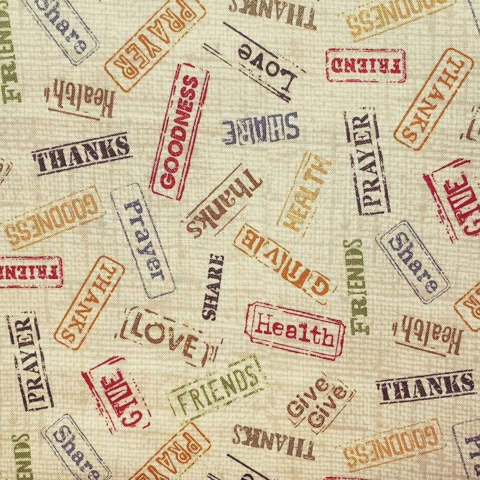 Marcus Fabrics Songbook Harvest Reminders Beige Quilt 100% Cotton ...