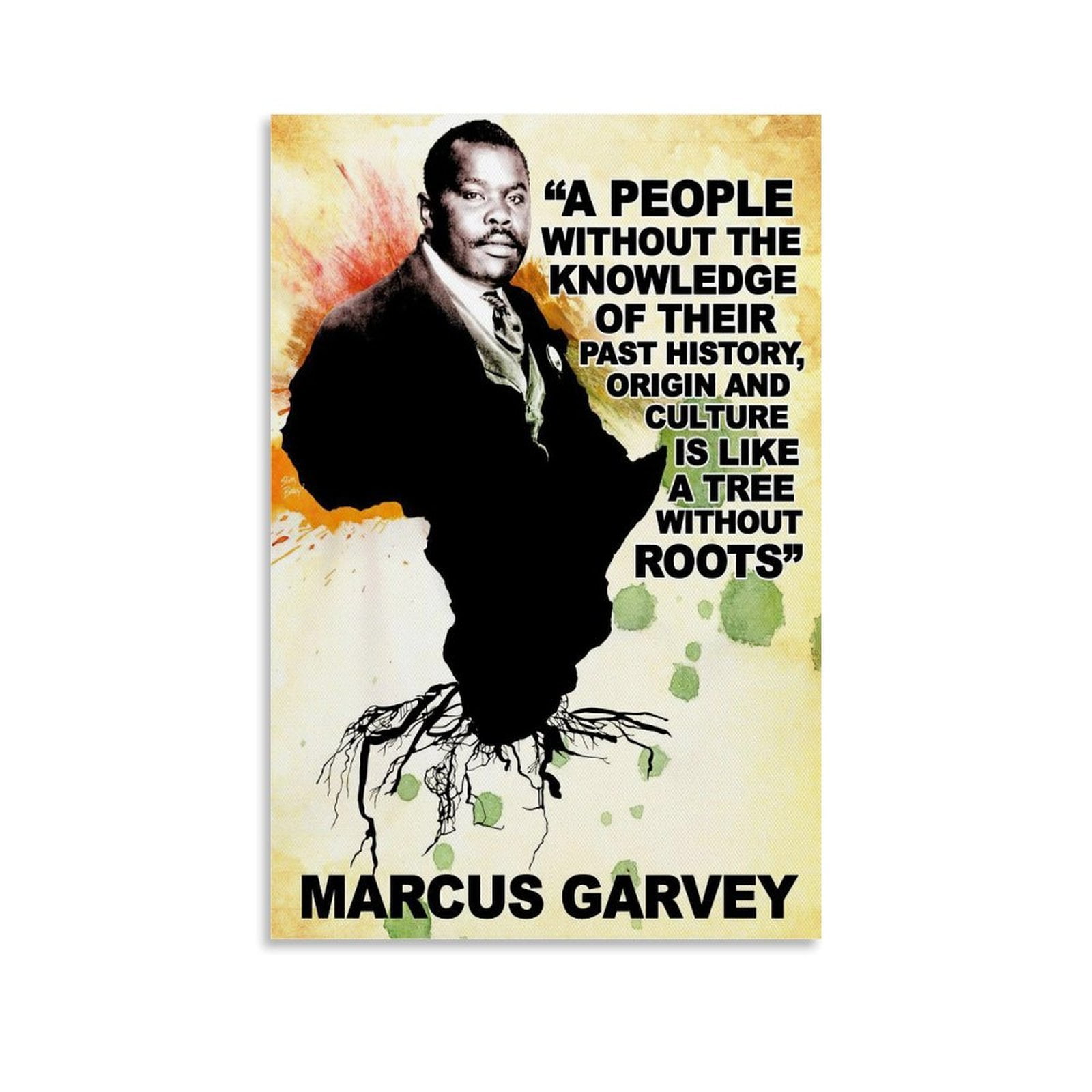 Marcus Garvey Poster Wall Art Canvas Aesthetic Music And Movies ...