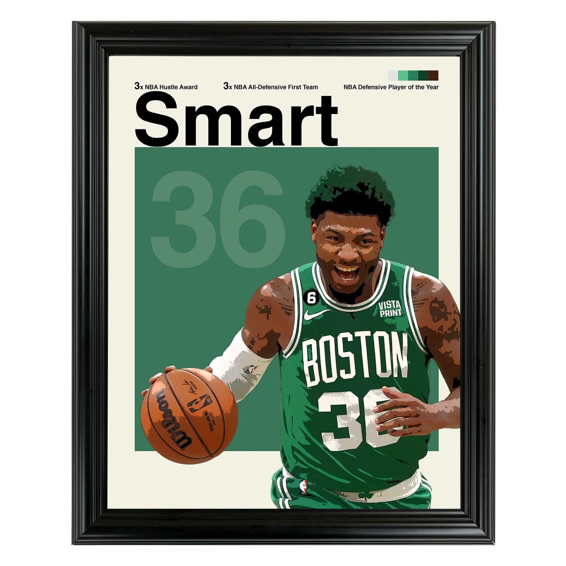 Marcus Smart Framed Sports Art Photo by Thomas Maxwell - Walmart.com