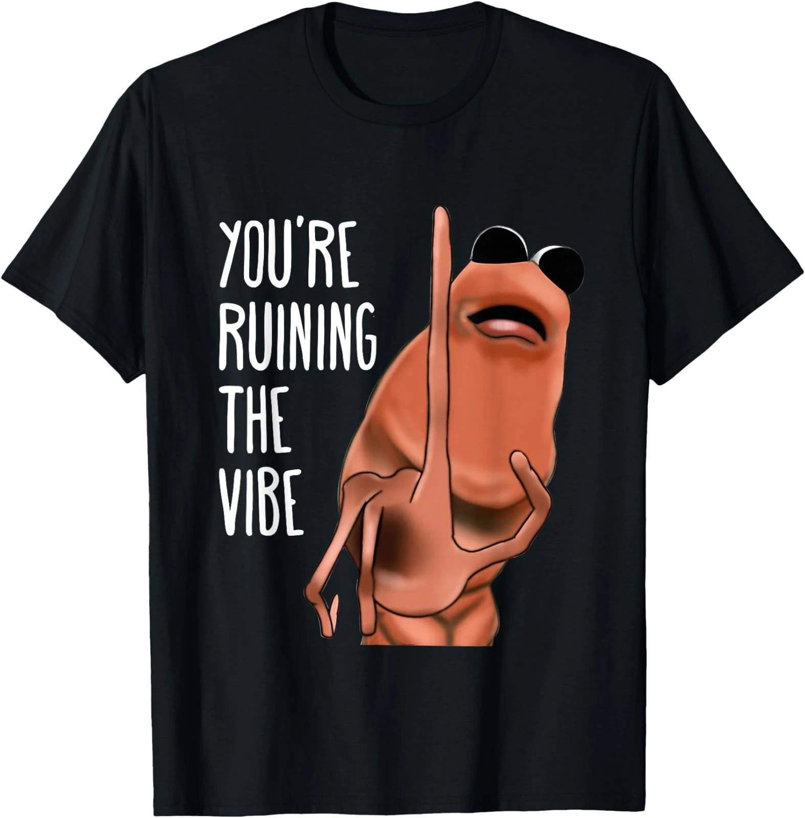Marcus The Worm You're Ruining the Vibe Retro Funny Meme Graphic Unisex ...