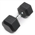 Marcy Rubber Hex Dumbbell Weights, 50 lb Single, Non-rust, Ergonomic ...