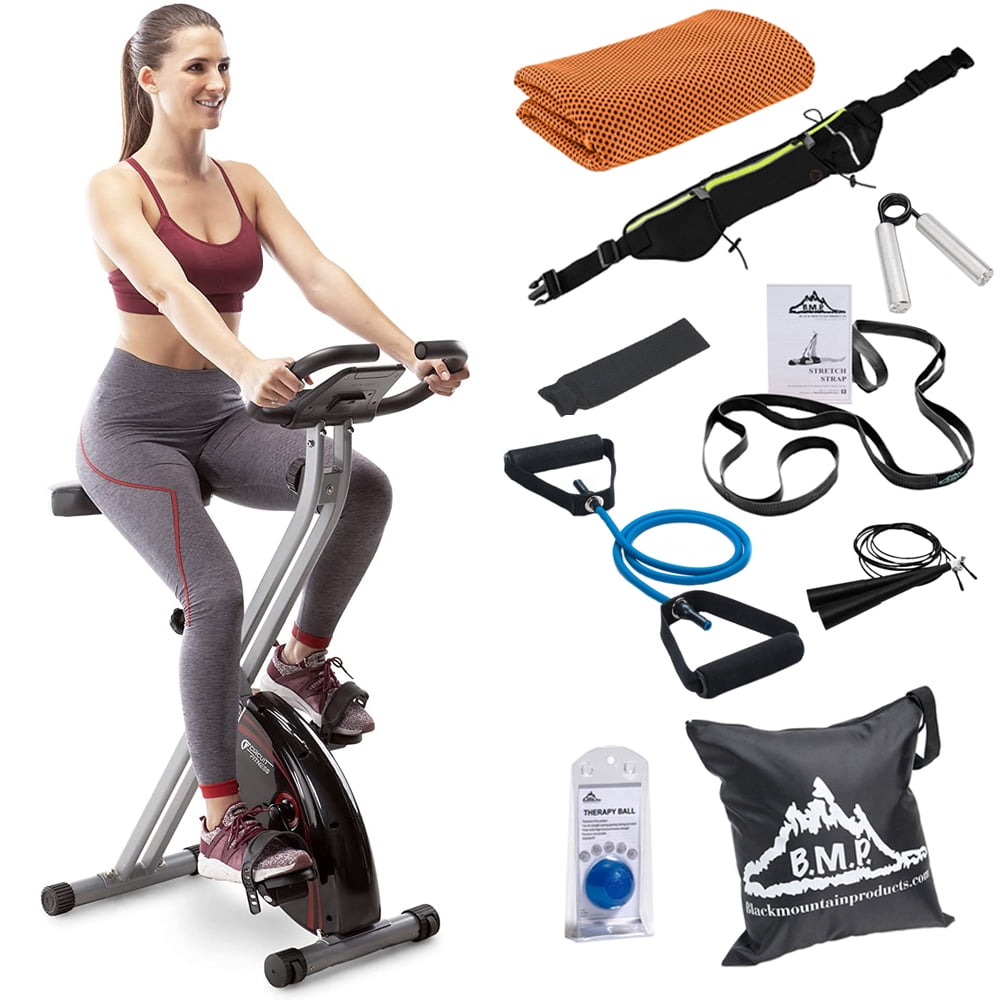 Marcy AMZ-150BK Folding Upright Exercise Bike with Adjustable ...