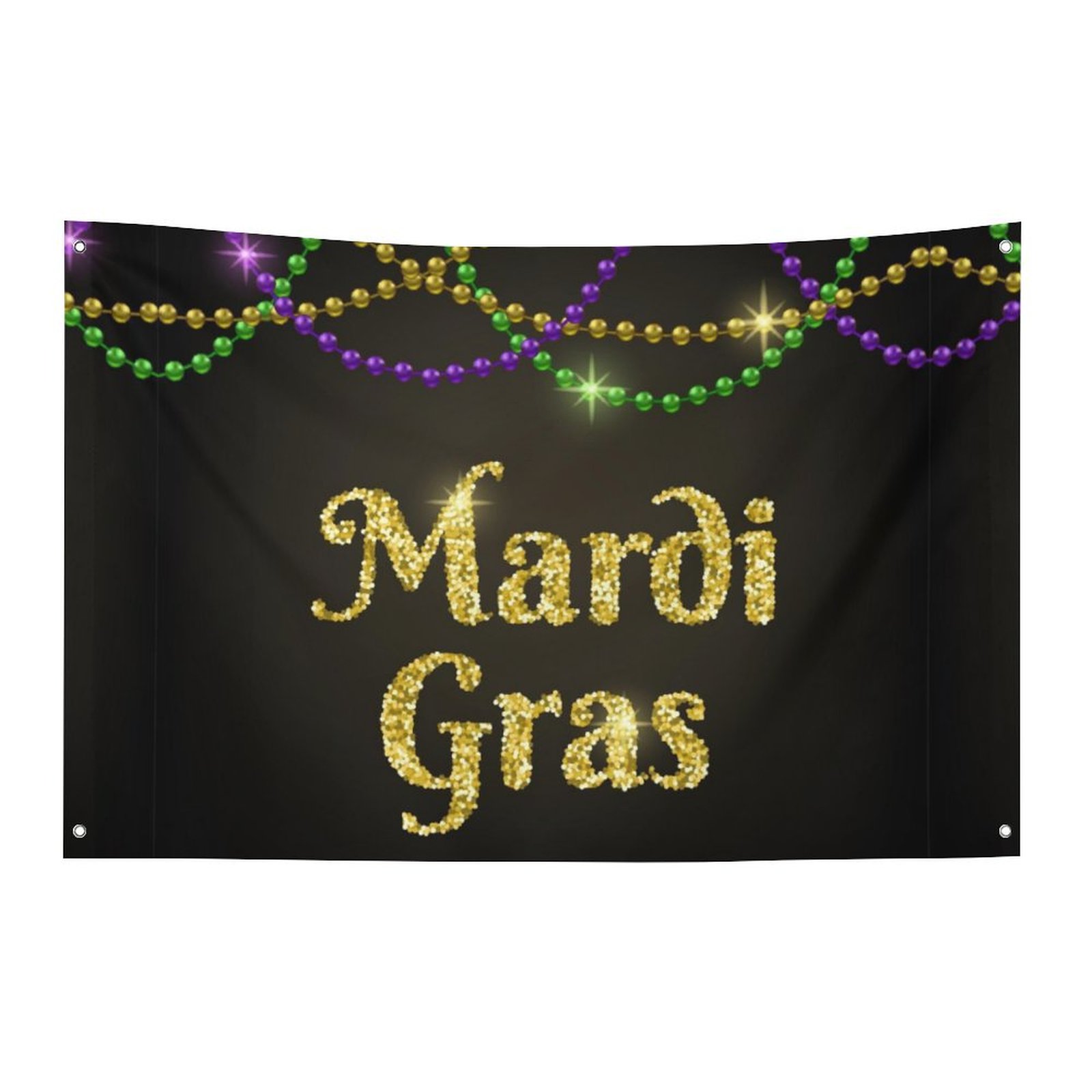 Mardi Gras 2025 Tapestry Banner Backdrop Flag Background Decoration for ...