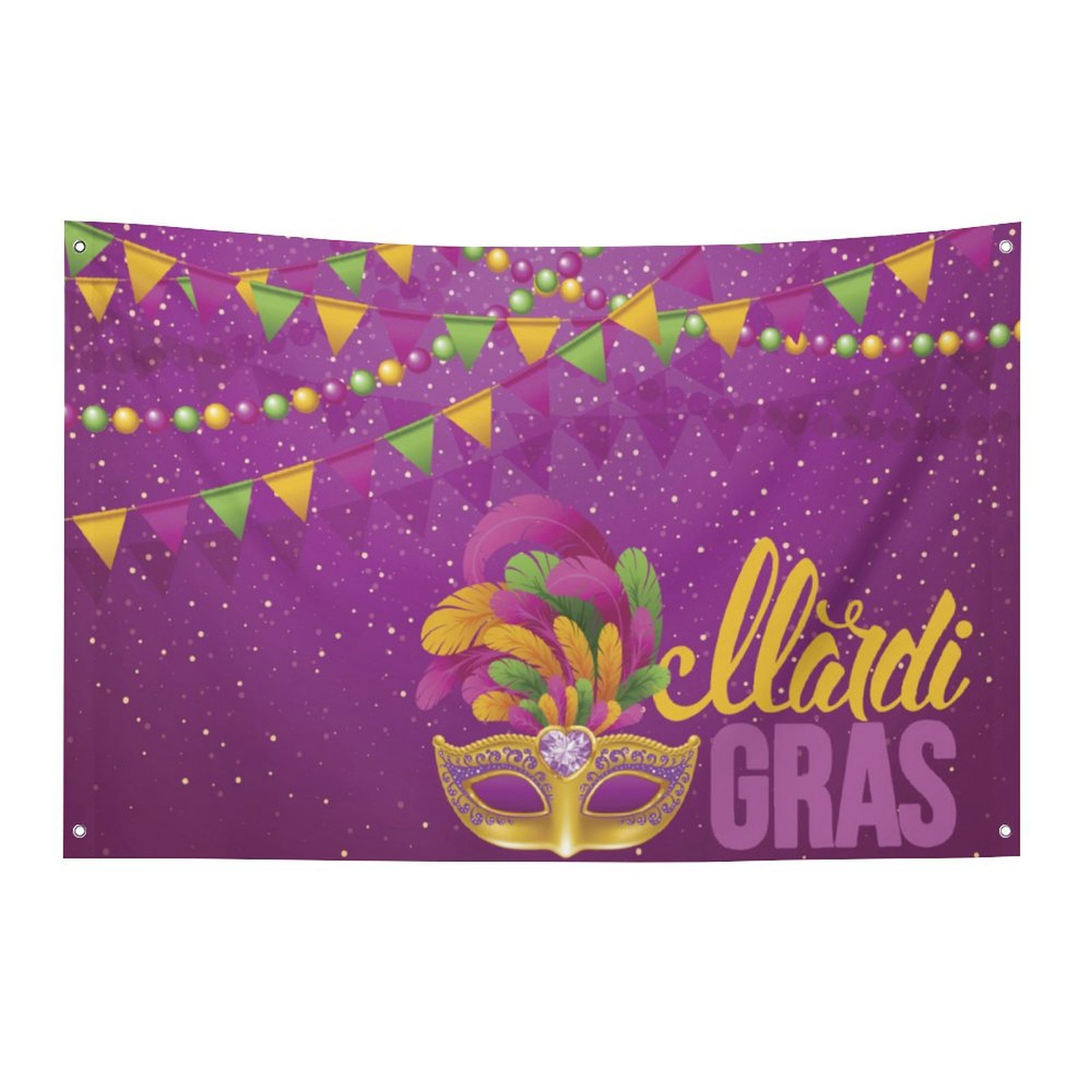 Mardi Gras 2025 Tapestry Banner Backdrop Flag Background Decoration for ...