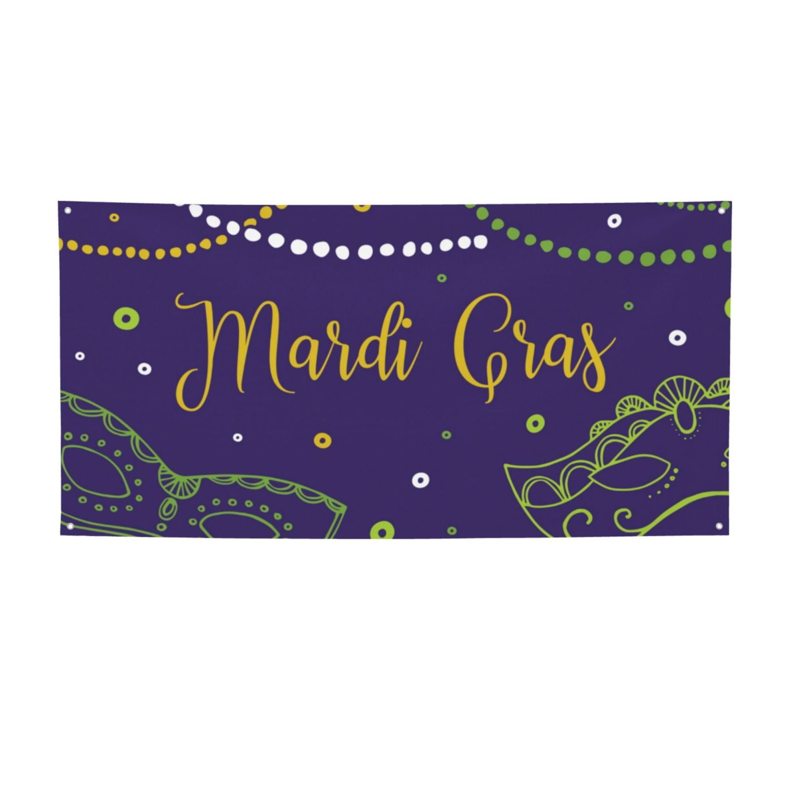 Mardi Gras Banner Backdrop Porch Sign Small Holiday Banners for Room ...