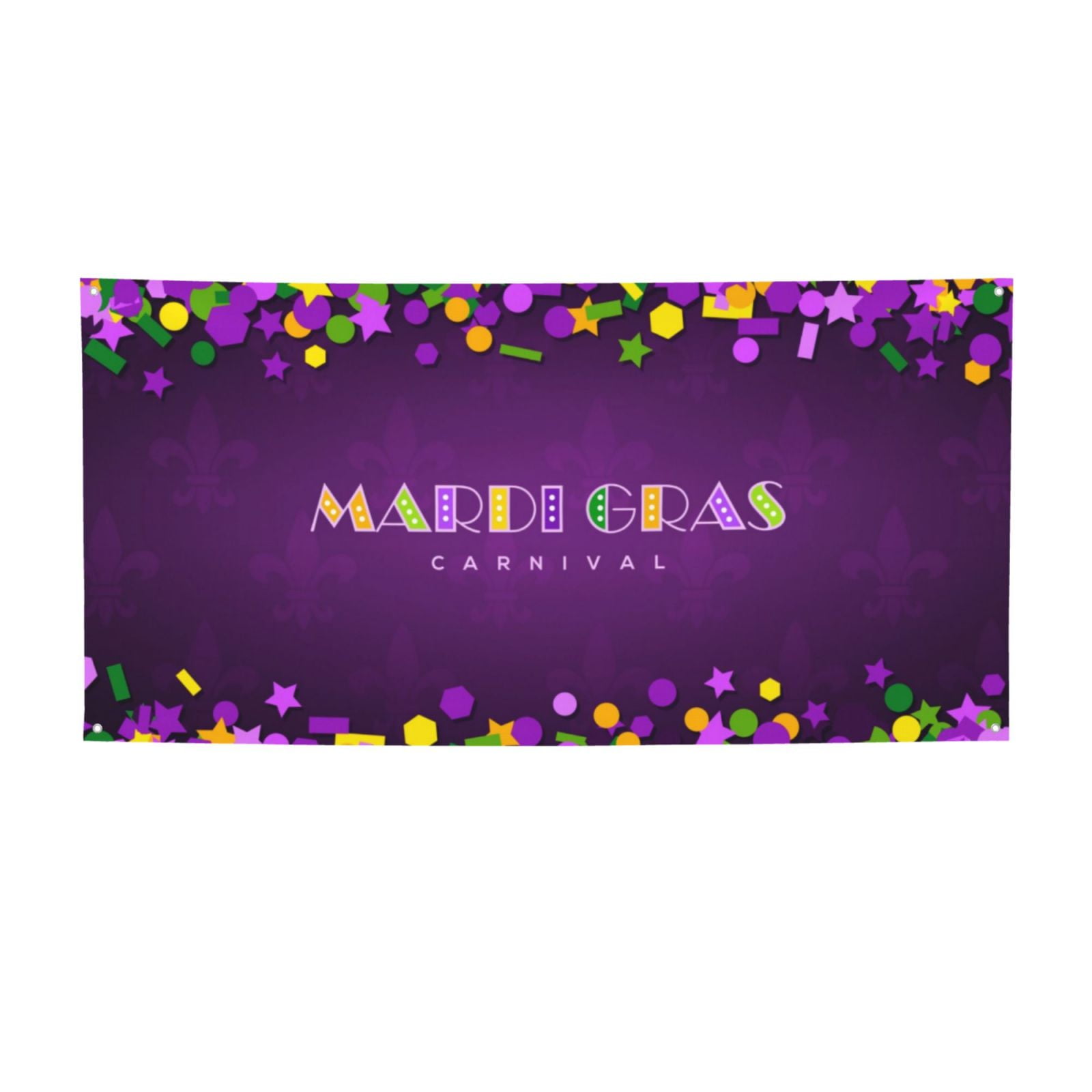 Mardi Gras Banner Backdrop Porch Sign Small Holiday Banners for Room ...