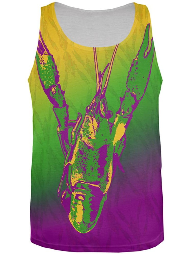 Mardi Gras Cajun Crawfish All Over Mens Tank Top Multi X-LG - Walmart.com