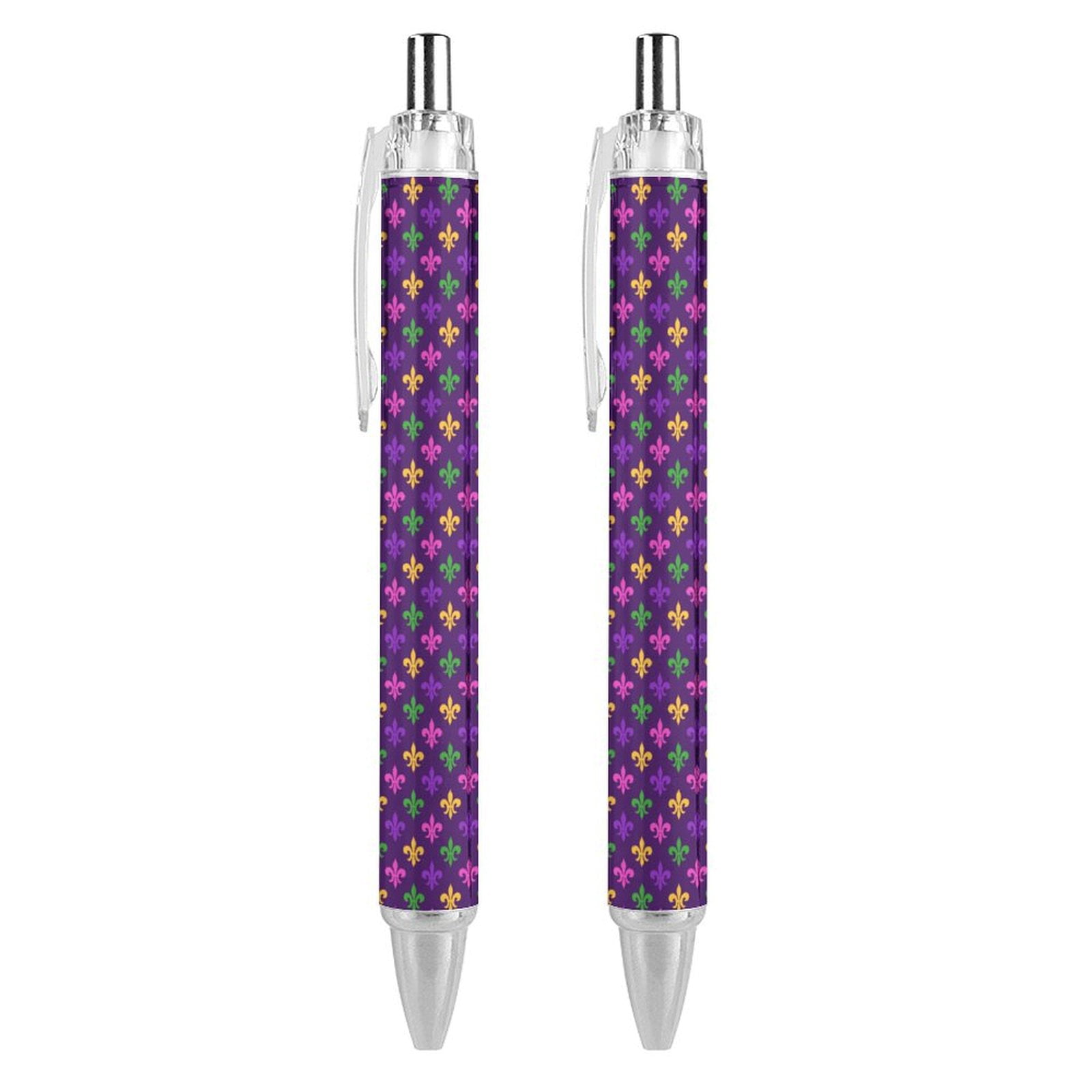 Mardi Gras Carnival Theme Pattern Ballpoint Pen Retractable Pens Black ...