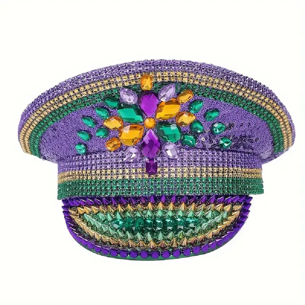 Mardi Gras Conductor Rhinestone Hat/Jazz Fest Captain Marching Band ...