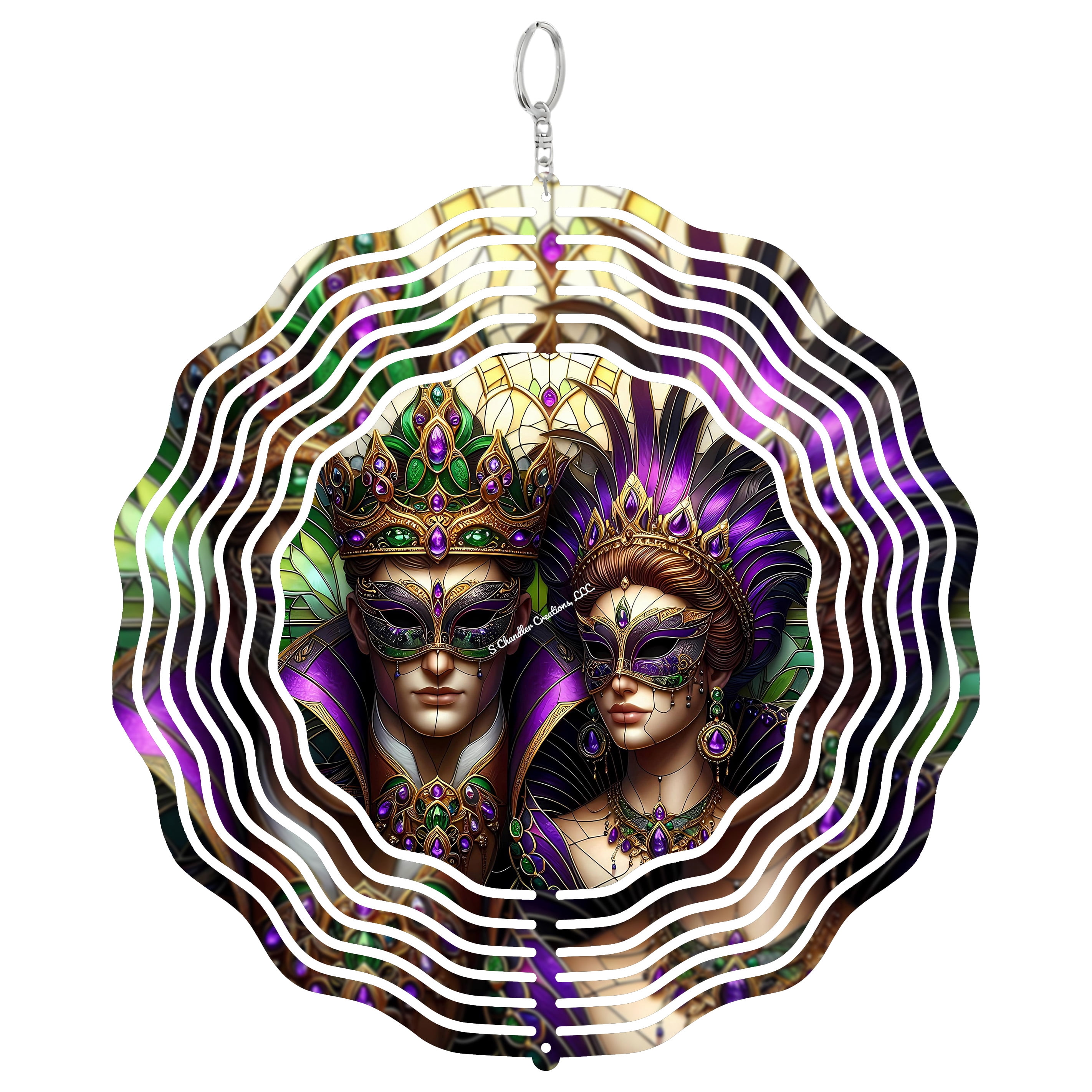 Mardi Gras Couple Mask 3D Wind Spinner Masquerade Ball Party Garden ...