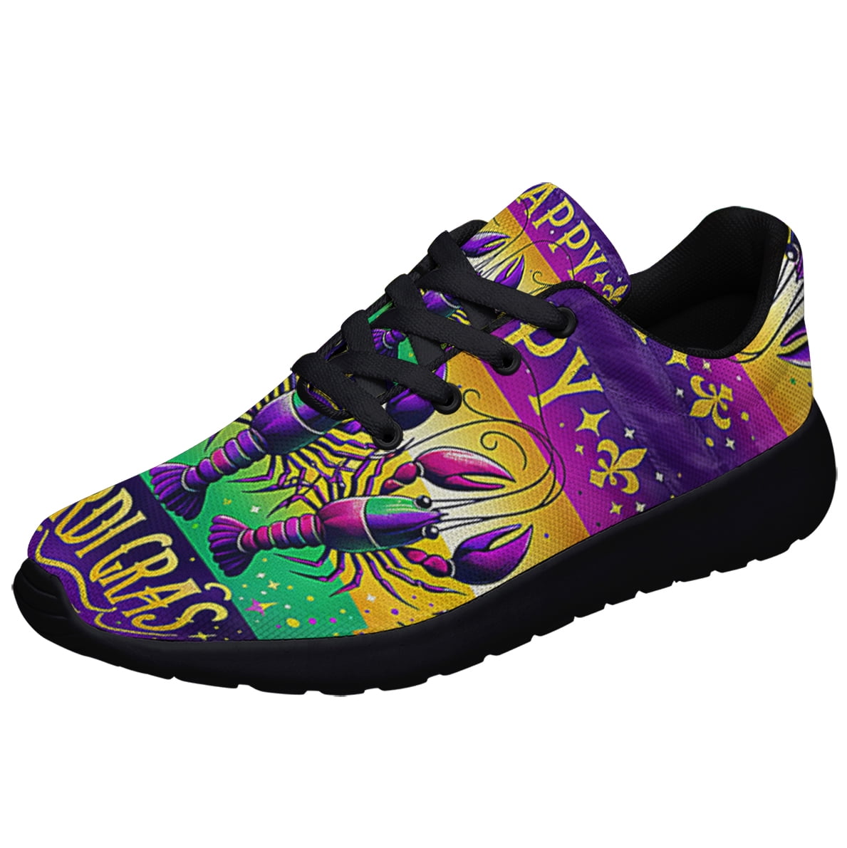 Mardi Gras Crawfish Shoes Sneakers for Women Men Black Size 6 - Walmart.com
