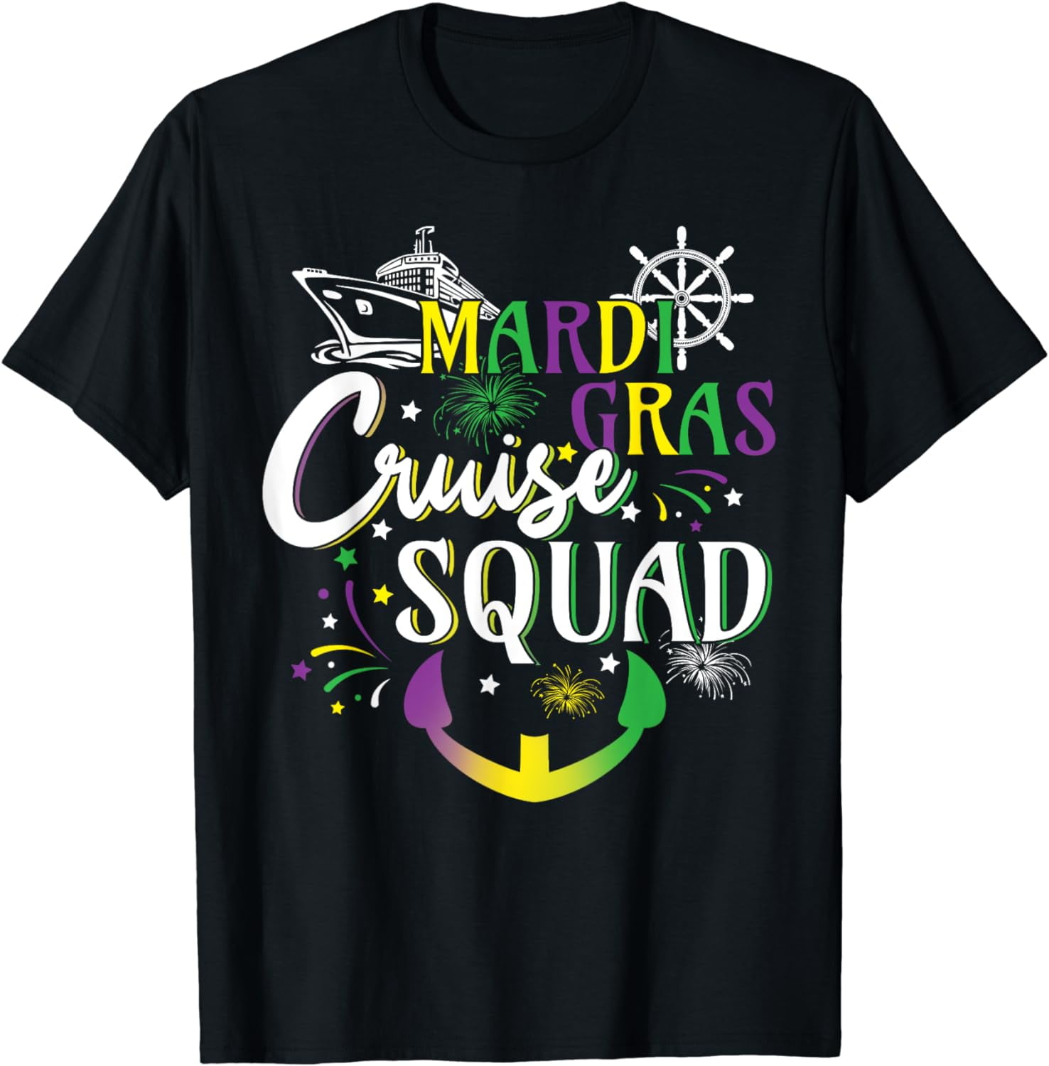 Mardi Gras Cruise Squad 2024 Matching Group Family Vacation Cotton T ...