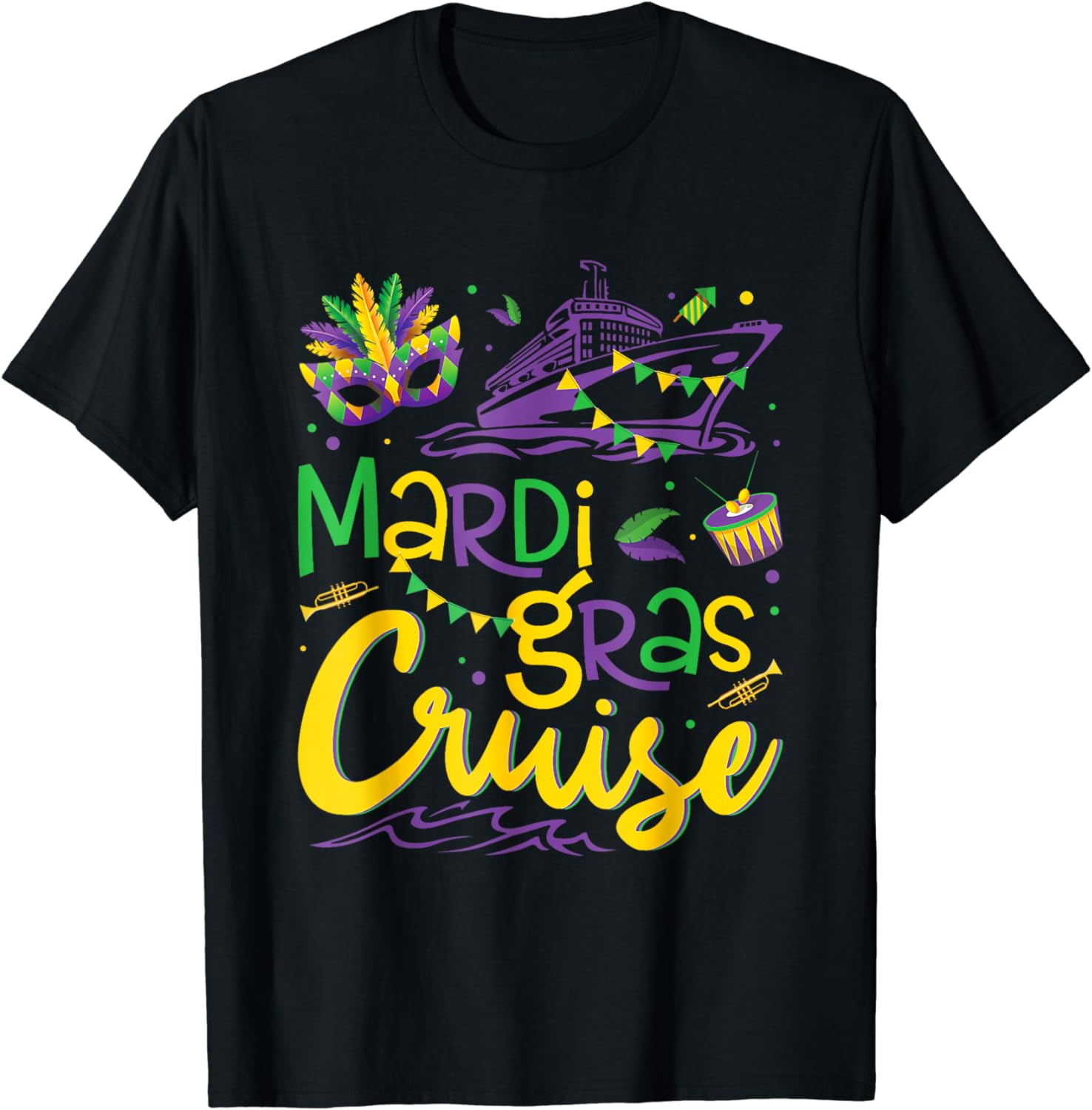 Mardi Gras Cruise Squad 2024 Matching Group Family Vacation Cotton T ...