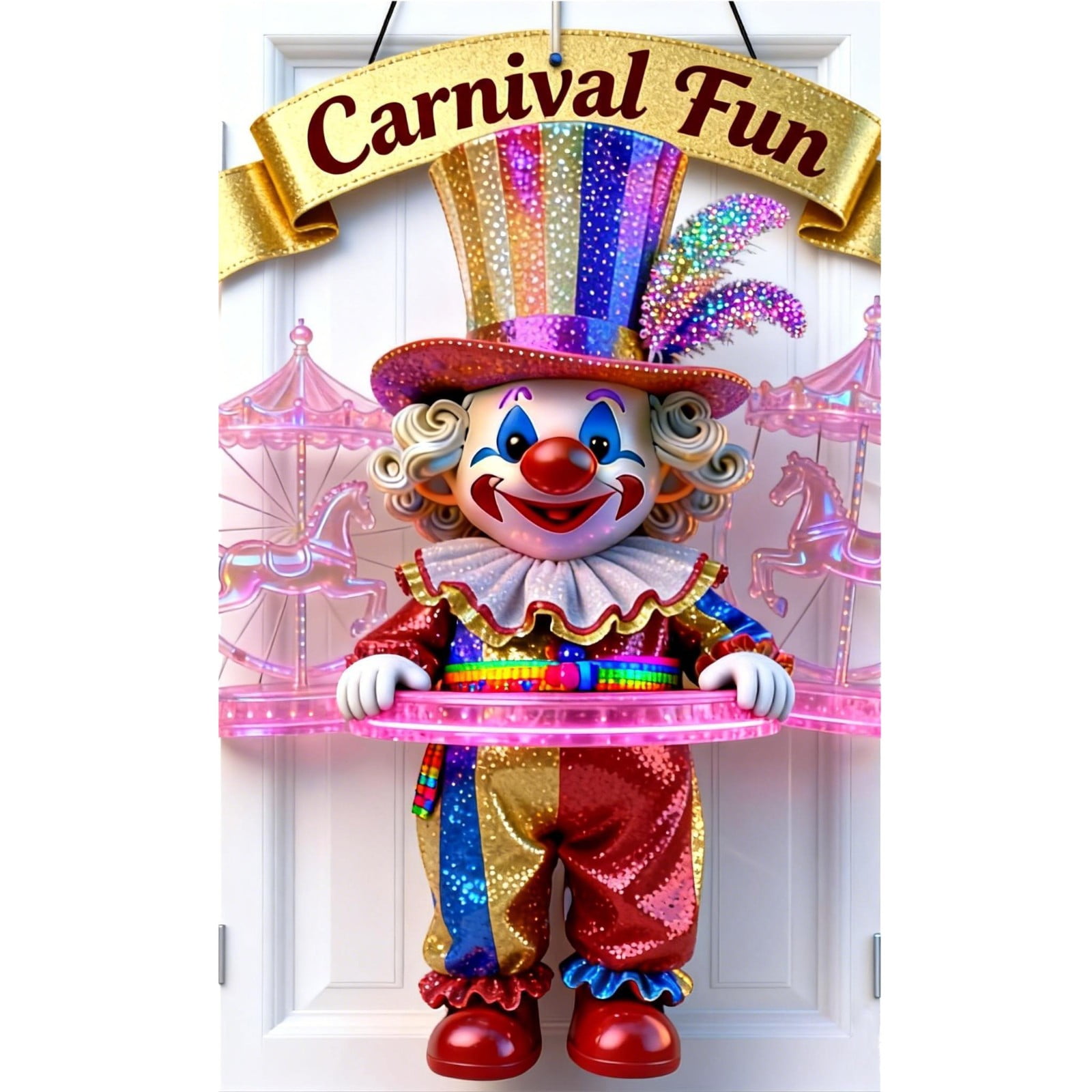 Mardi Gras Door Cover Jester Carnival Door Banner Happy Mardi Gras Sign ...