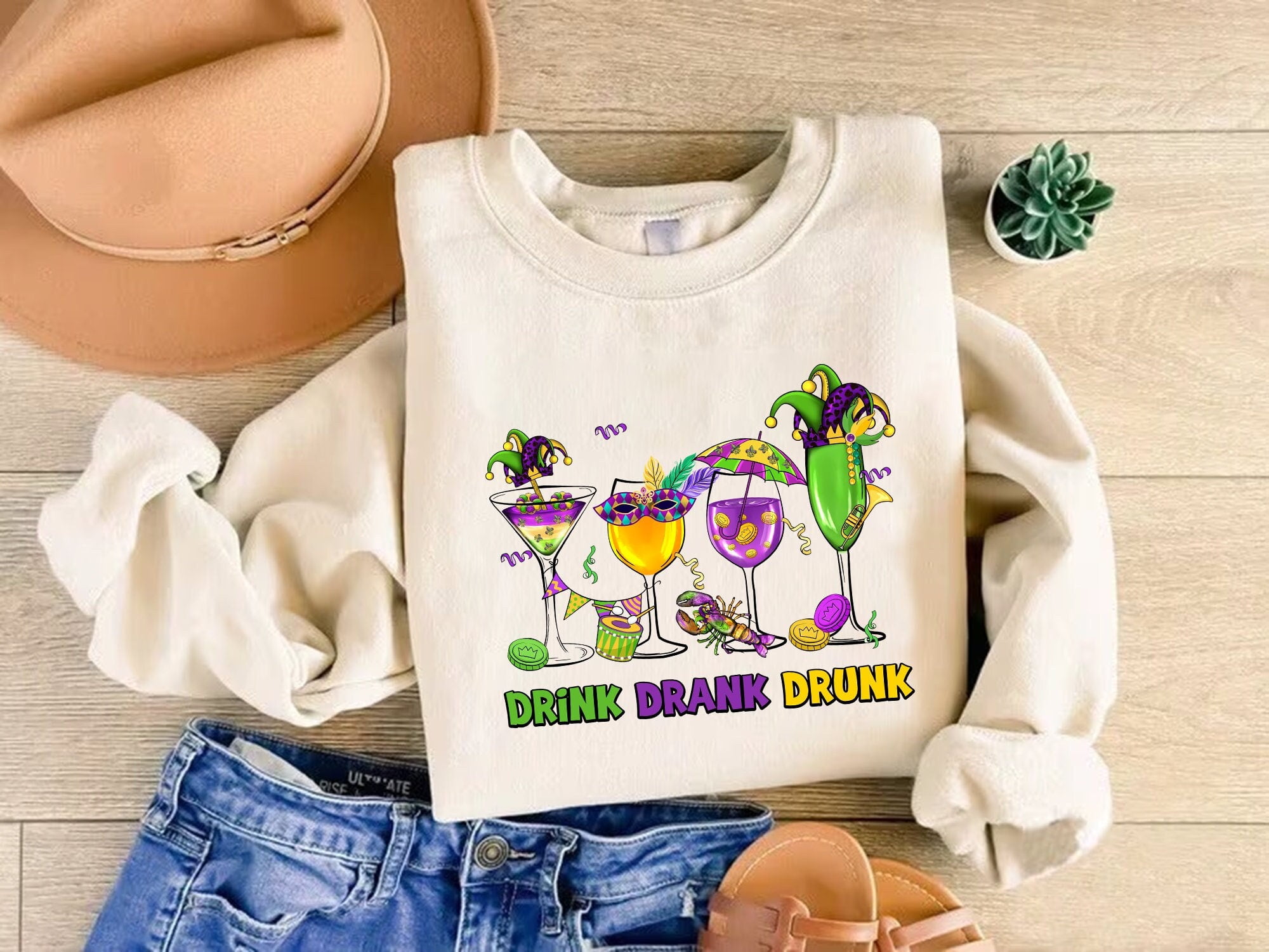 Mardi Gras Drink Shirt, Mardi Gras Drinking Party T-Shirt, Wine Mardi ...