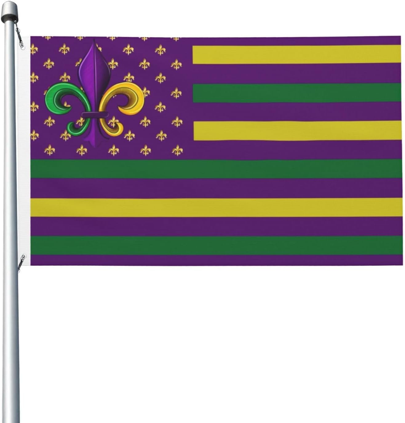 Mardi Gras Flag Happy Masquerade Carnival Party Flag, 3Ply Polyester ...