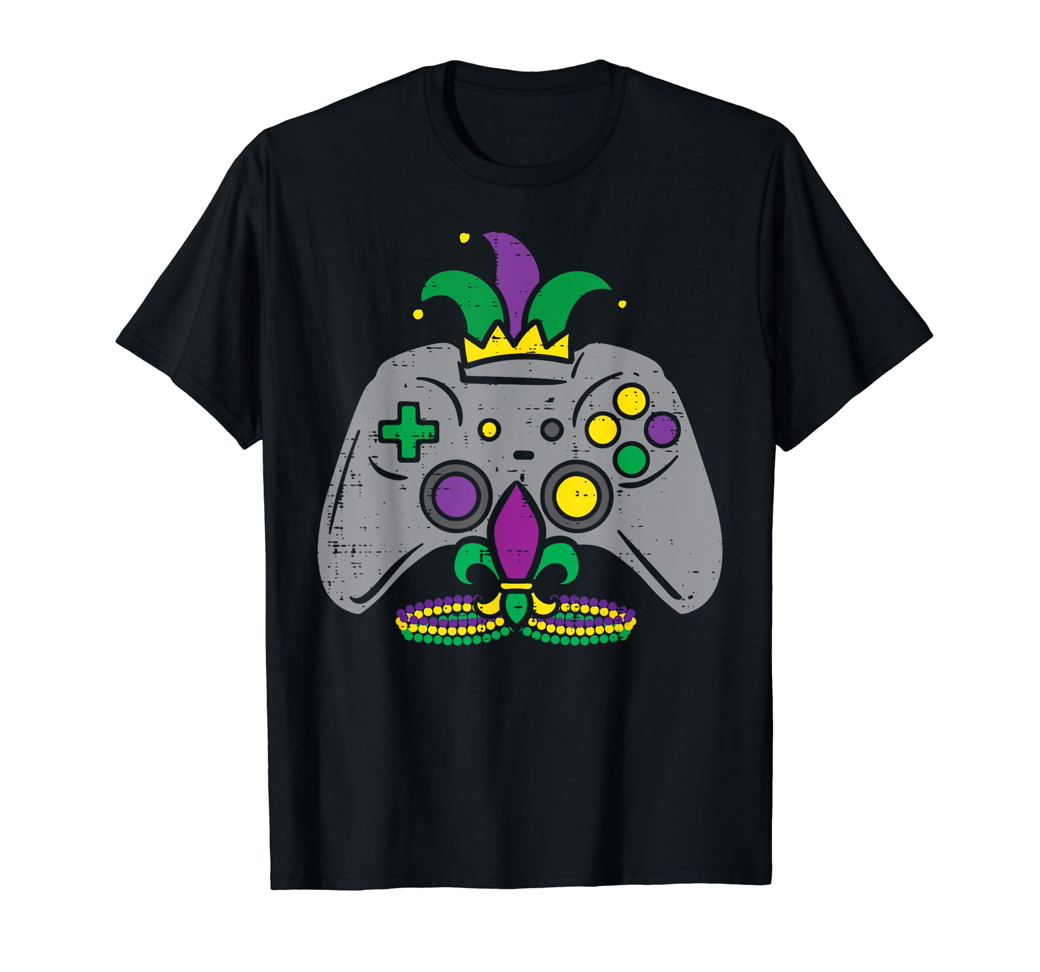 Mardi Gras Gaming Controller Gamer Men Boys Kids Youth Teen T-Shirt ...