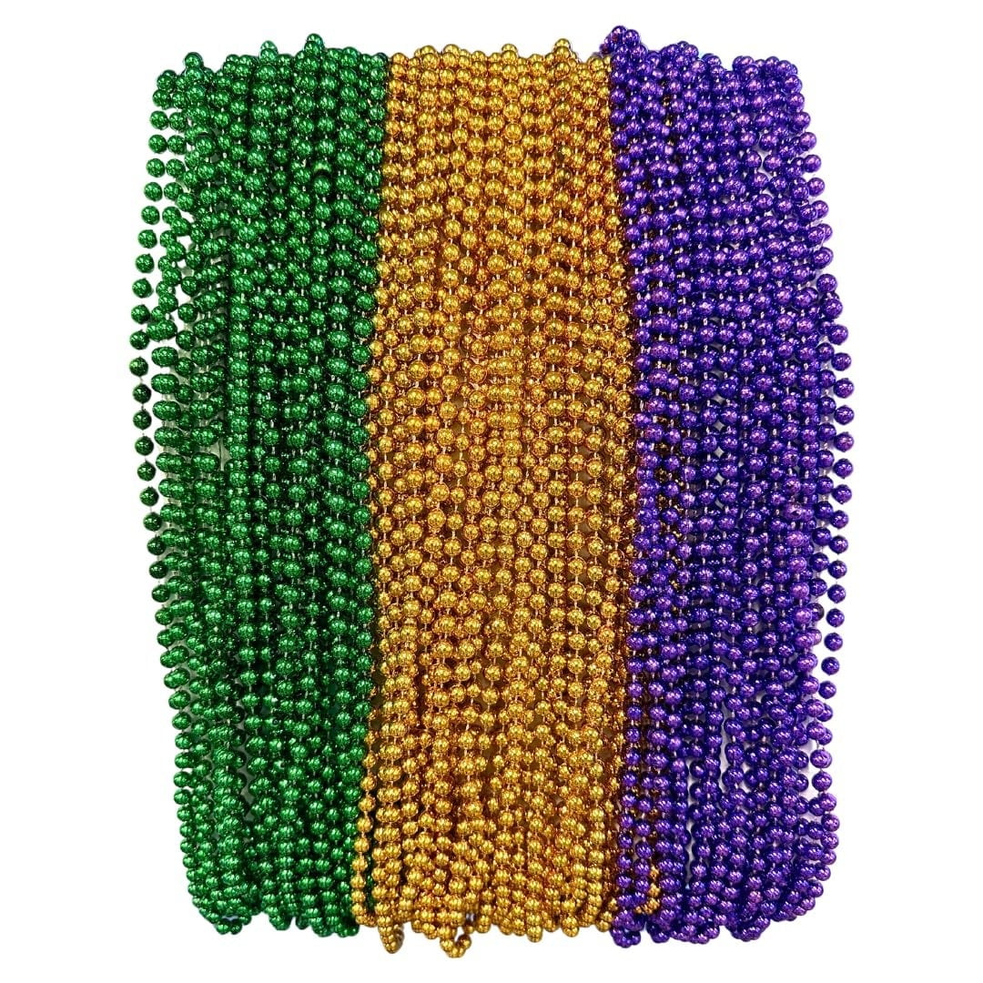 Mardi Gras Krewe Purple, Green and Gold Mardi Gras Beads Necklaces - 33 ...