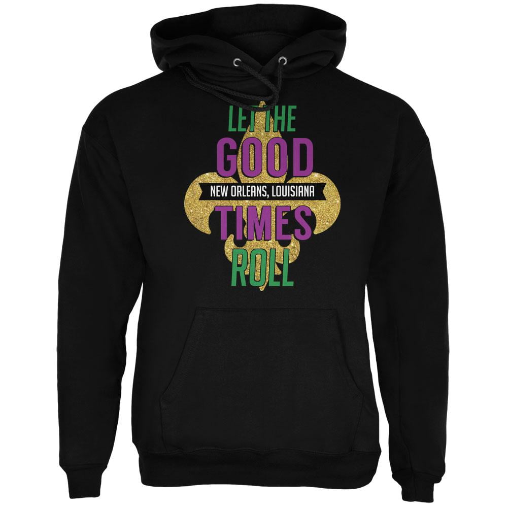 Mardi Gras Let the Good Times Roll Black Adult Hoodie - Large - Walmart.com
