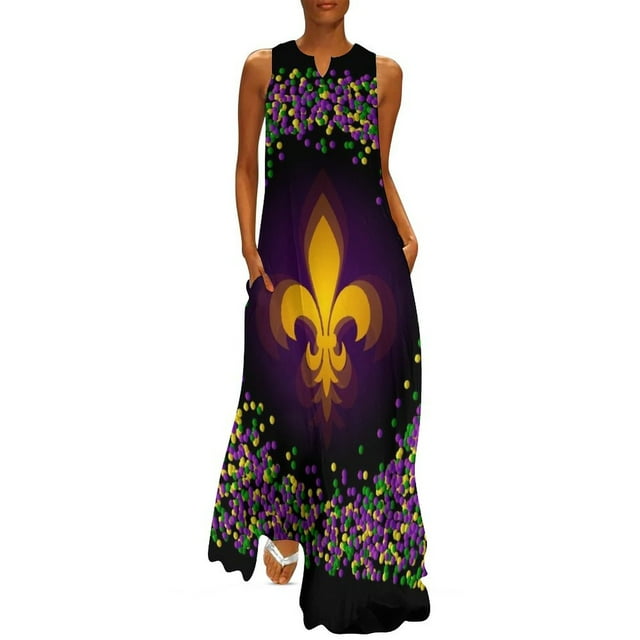 Mardi Gras Long Dress dresses for womens 2025 Casual dresses prom dresses 2025 summer ladies ...