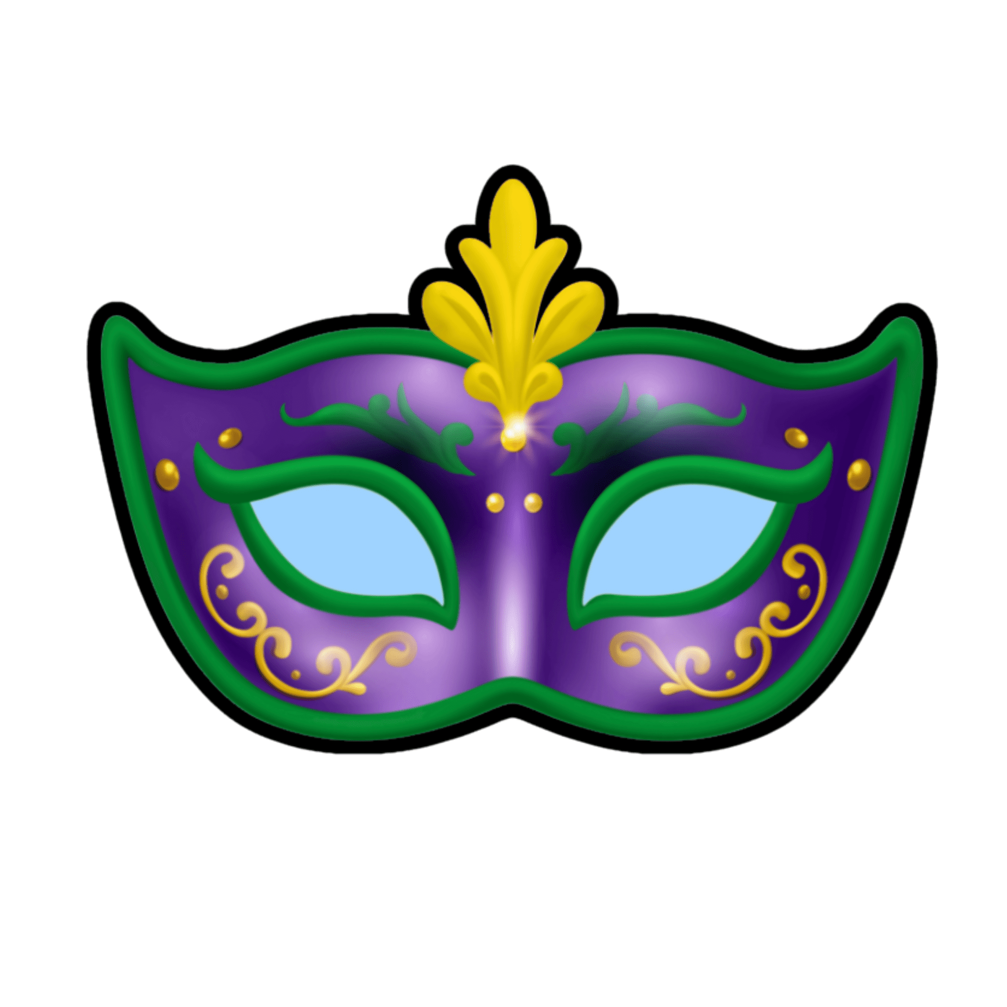 Mardi Gras Mask #2 Cookie Cutter with Stamp Option - Walmart.com