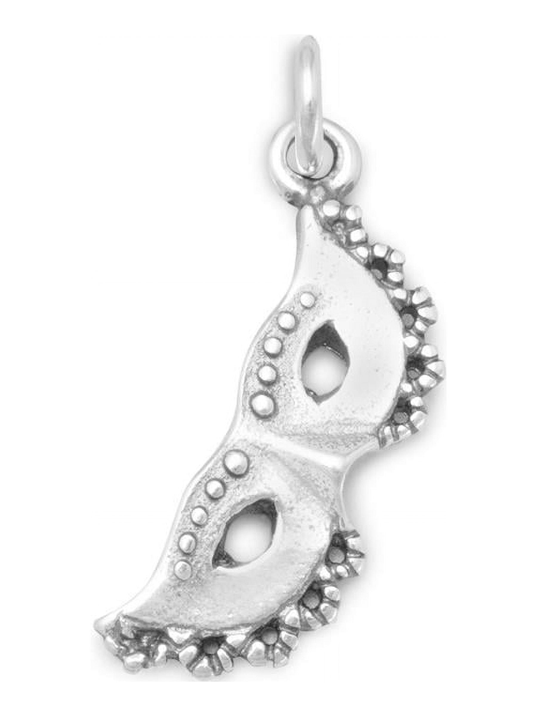 Mardi Gras Mask Charm Sterling Silver - Walmart.com