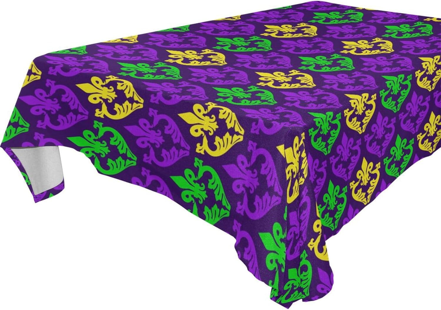 Mardi Gras Print Tablecloth Rectangle Colorful Table Cloth Large Square ...
