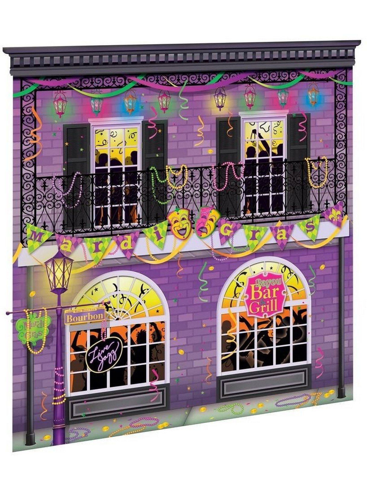 Window & Wall Decor, Mardi Gras Scene Setter Wall Decorating Kit ...
