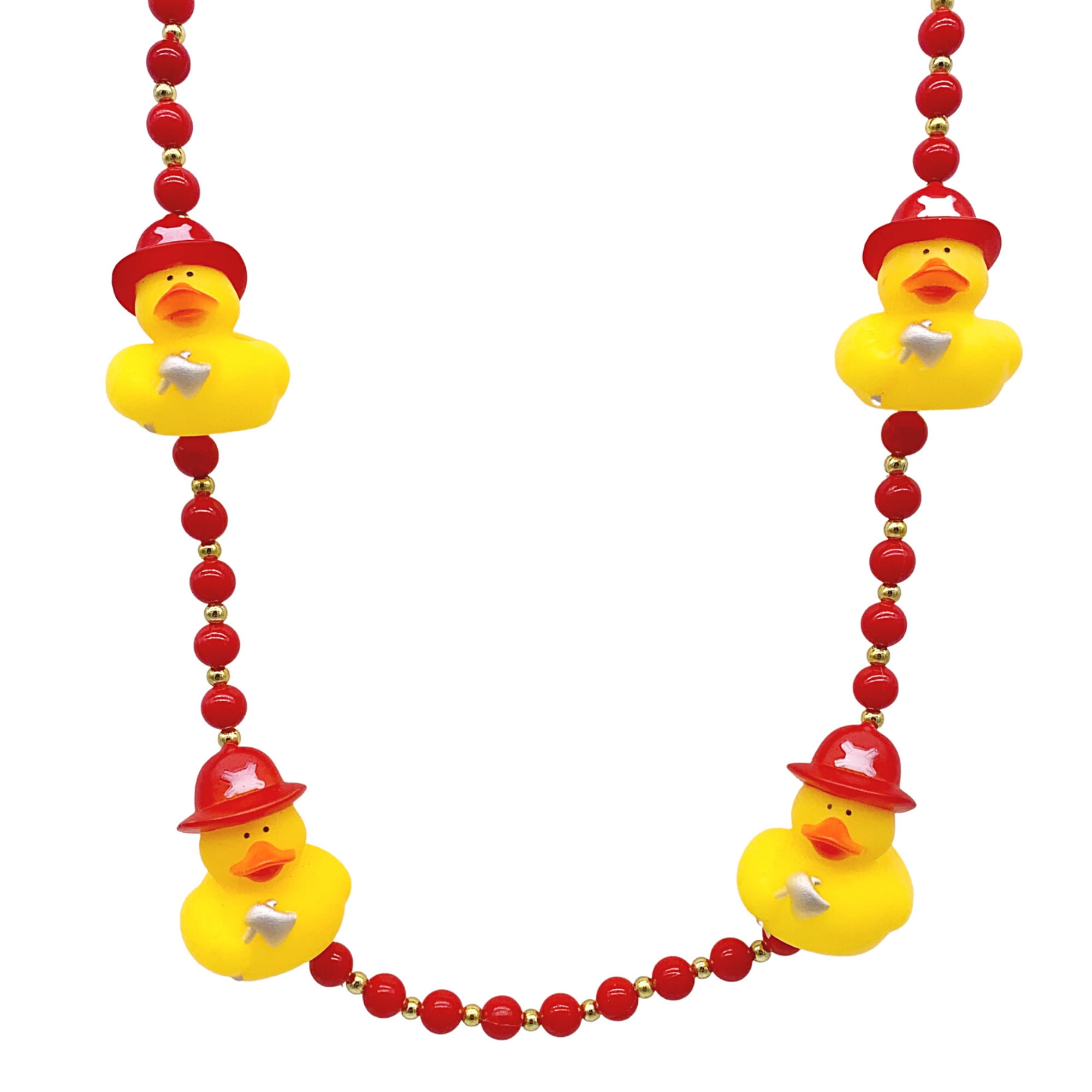 Mardi Gras Spot 42" Fireman Rubber Duck Mardi Gras Beads (Each ...