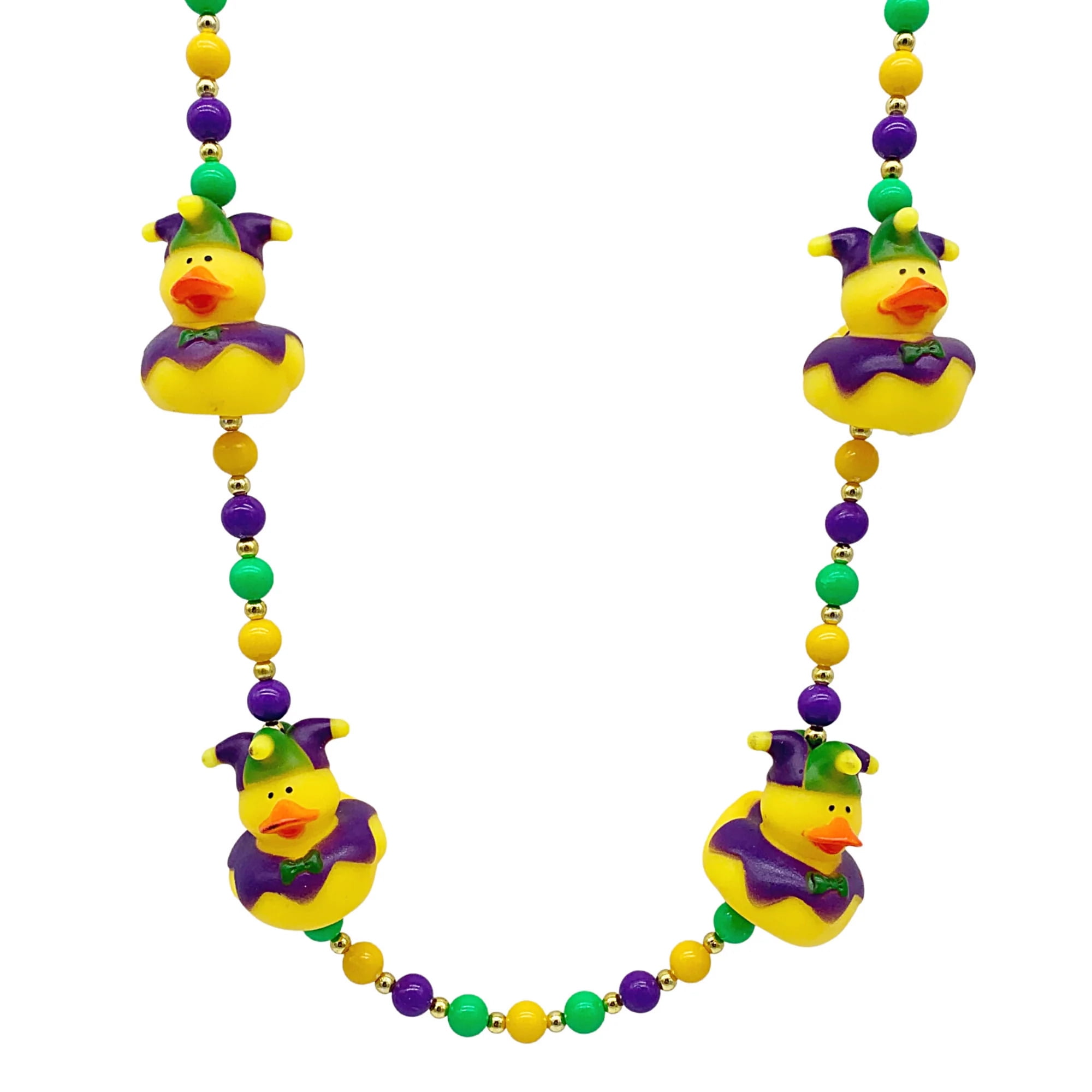 Mardi Gras Spot 42" Mardi Gras Jester Rubber Duck Mardi Gras Beads ...
