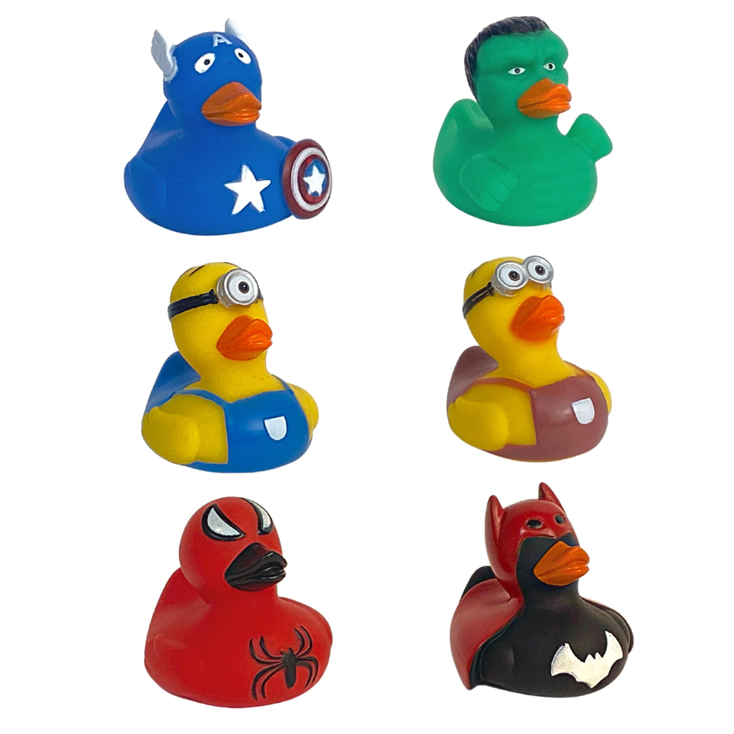 Mardi Gras Spot Super Hero & Minions Collectible Rubber Ducks - Pack of ...