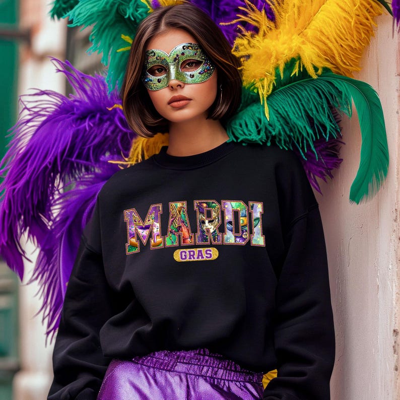 Mardi Gras Squad Sweatshirt, Mardi Gras Crew Sweatshirt, Family Mardi ...