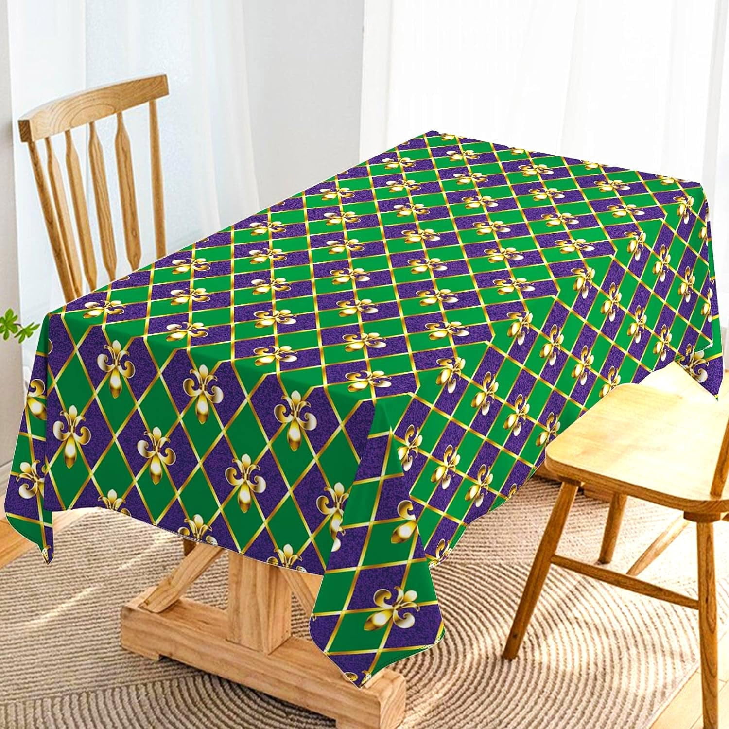 Mardi Gras Tablecloth New Orleans Masquerade Carnival Holiday Party ...