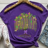 Mardi Gras Tree Bow Shirt, Mardi Gras Bead Tree Shirt, Mardi Gras Shirt ...