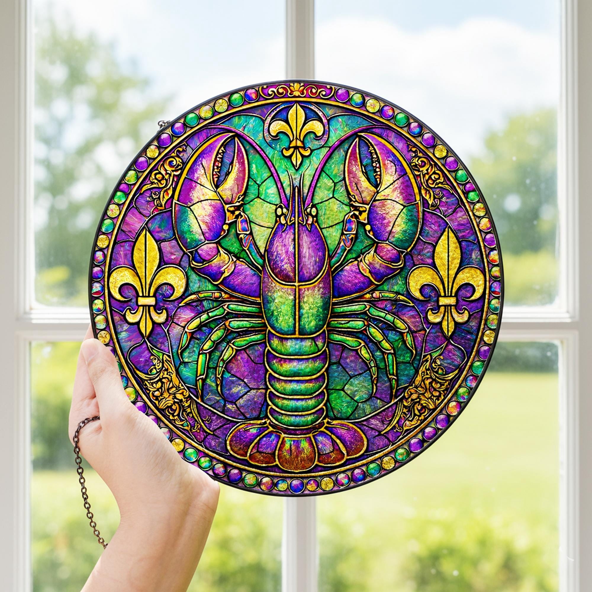 Mardi Gras Tree Of Life Stained Glass Suncatcher, Carnival Colors ...