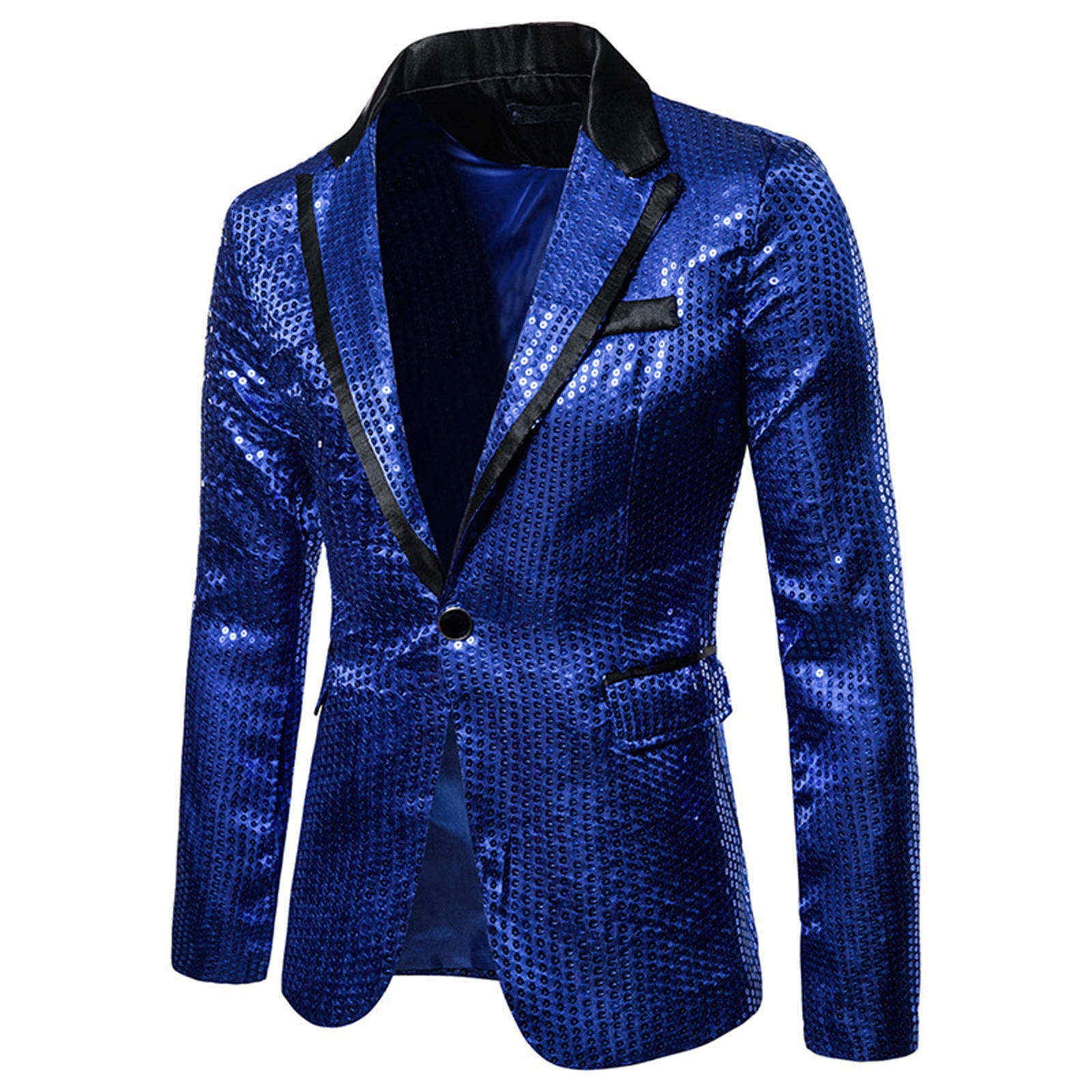 Mardi Gras Winter Long Sleeve Carnival Sequin Blazer Jackets for Men ...