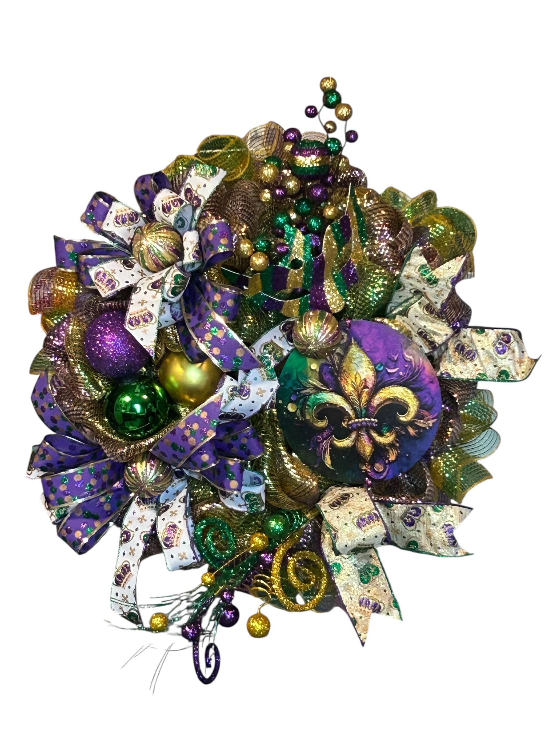 Mardi Gras Wreath, Mardi Gras Decor, Fat Tuesday Celebration - Walmart.com