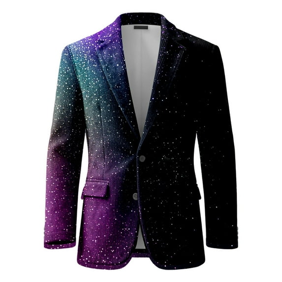 Mardi Gras blazer for men Sequin Embroidered Corduroy Jacket For ...