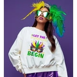 Mardi Gras quot Let the Shenanigans Begin quot Shirt Mask and Colorful ...
