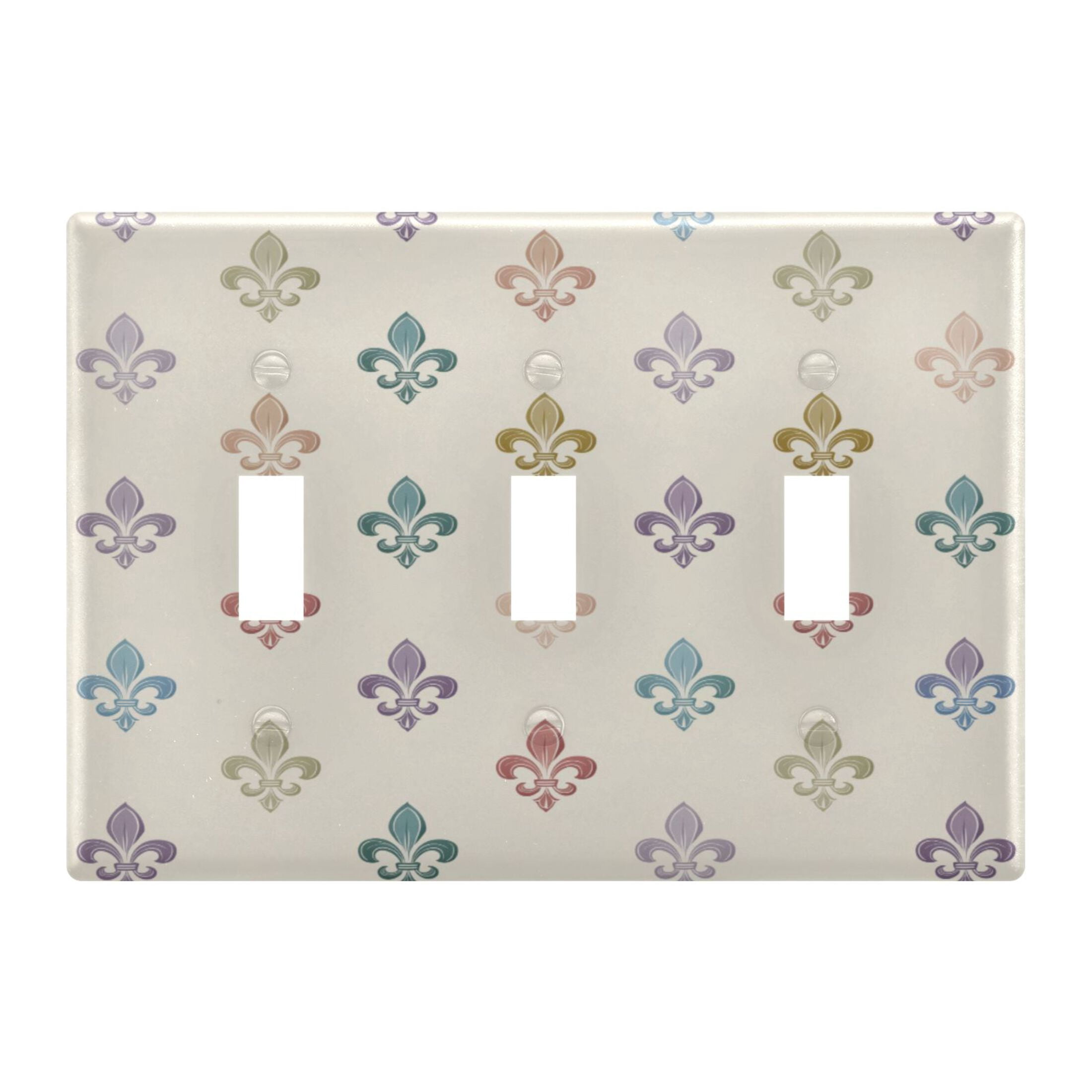 Mardi-gras Flowers on Beige Background Light Switch Cover Electrical ...