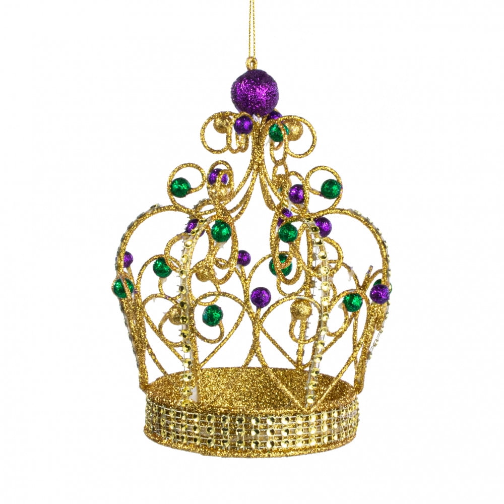 Mardi gras Gold Crown Tree NOLA, New Orleans Ornament Christmas Holiday ...