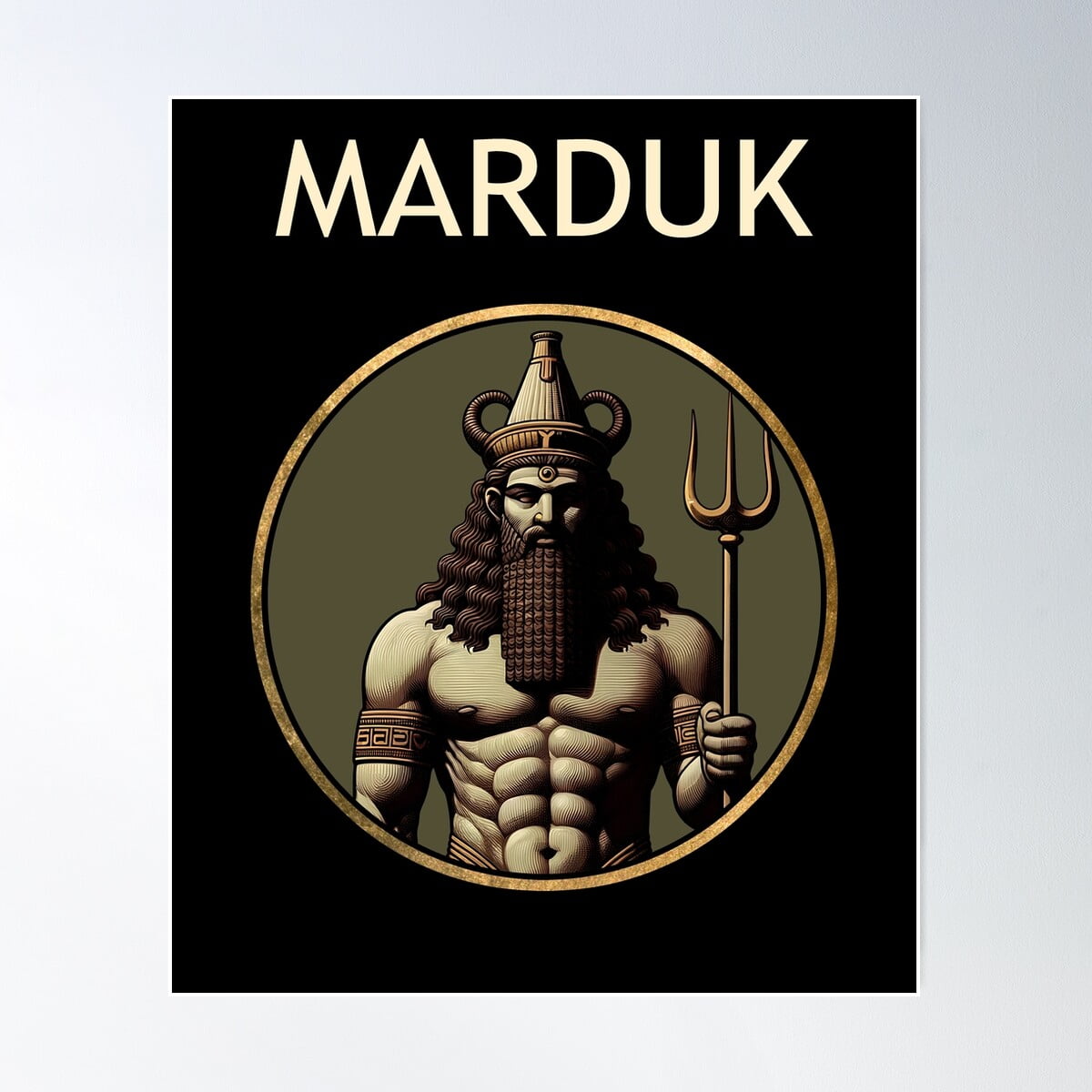 Marduk Babylonian God Ancient Mesopotamian God Poster Wall Art, Modern ...