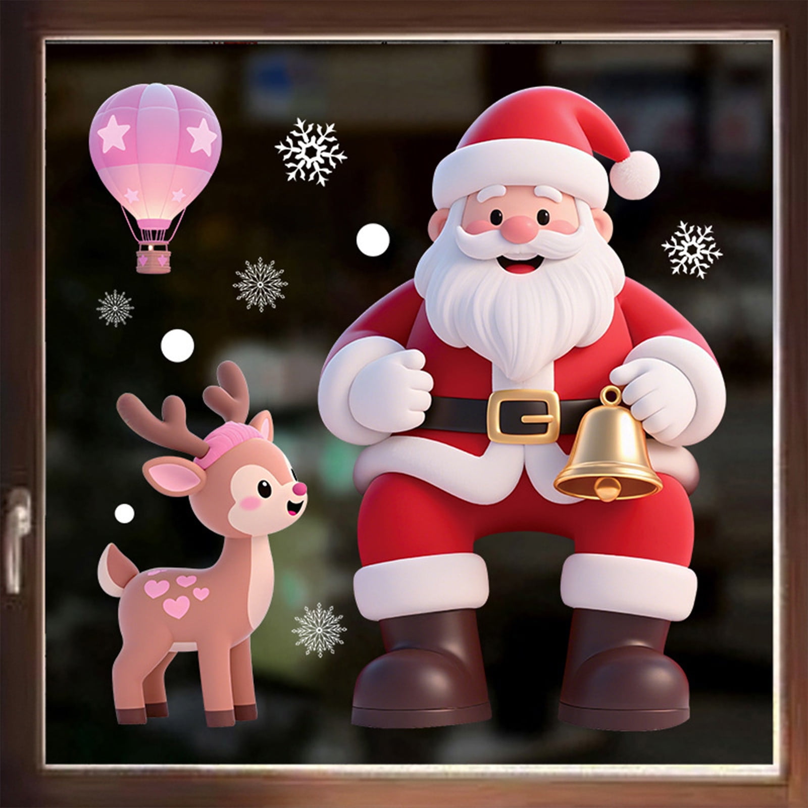 Mareep Christmas Window Stickers, Holiday Window Decals for Glass ...