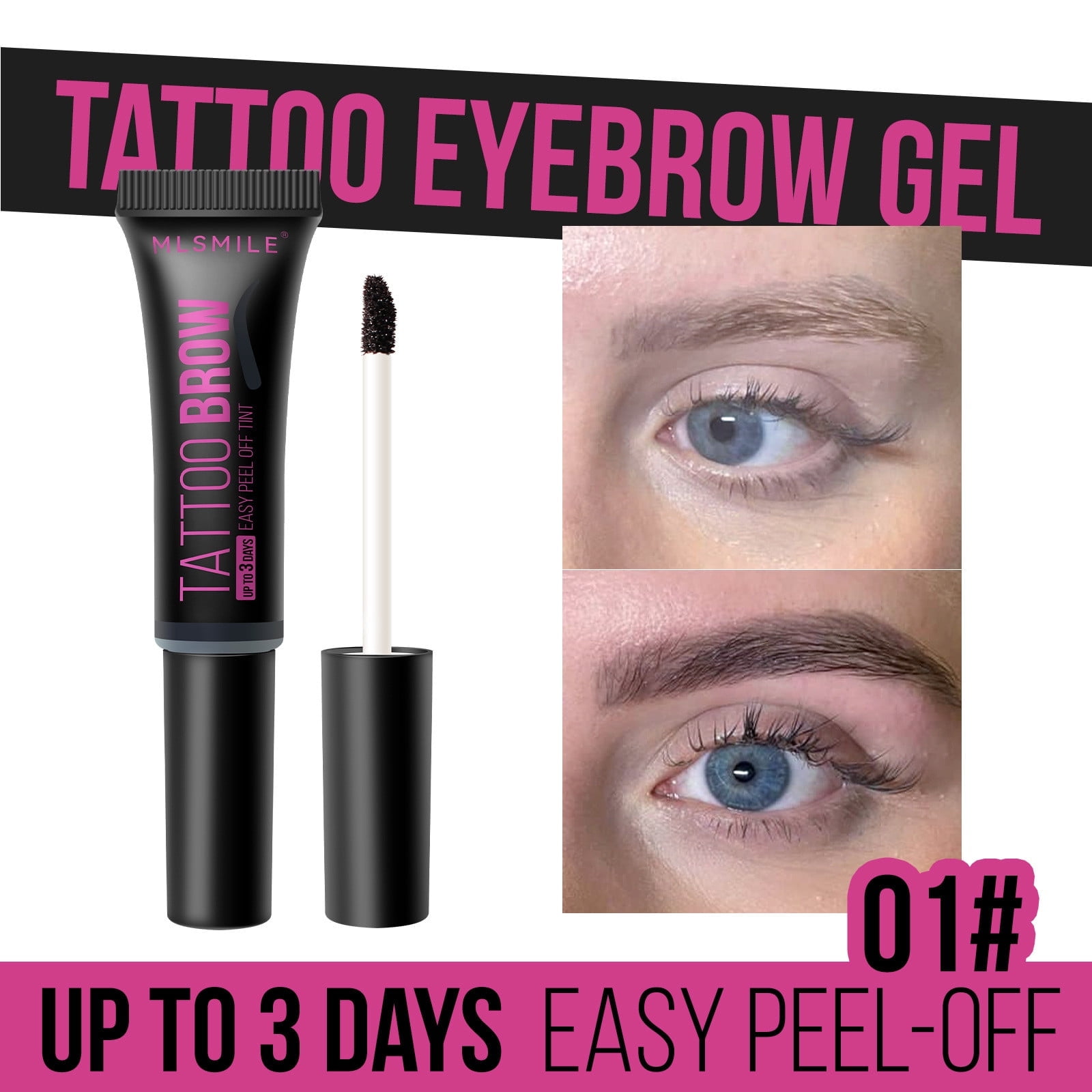 Mareep Eyebrow Pencil Peel Off Eyebrow Gel,Create A Natural And ...