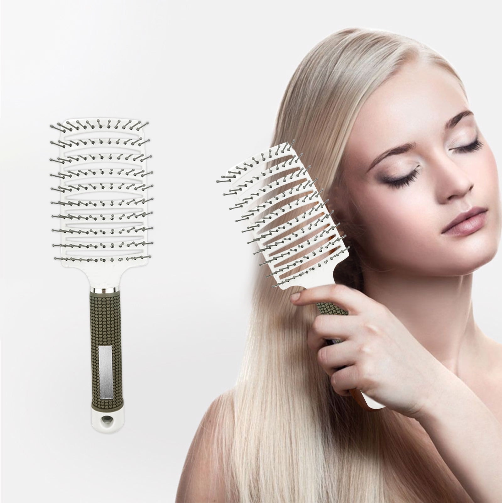 Mareep Hair Combs for Women Cushion Large Curved Comb Hair Combing ...