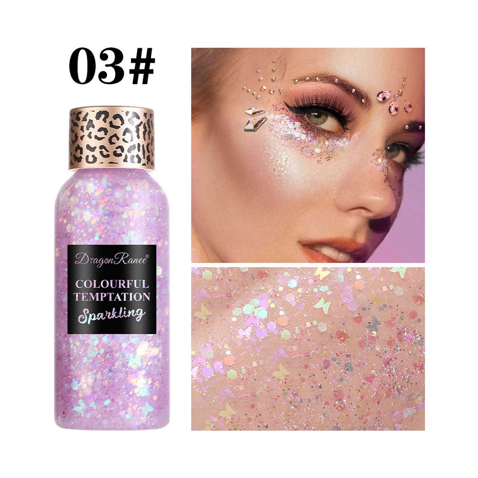 Mareep Highlighting Eyeshadow Gel,Single Color Flash Eye Shadow Sequin ...