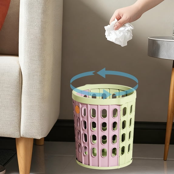 Mareep Modular Trash Can 3-Section Collapsible Storage Bin, Small Space ...