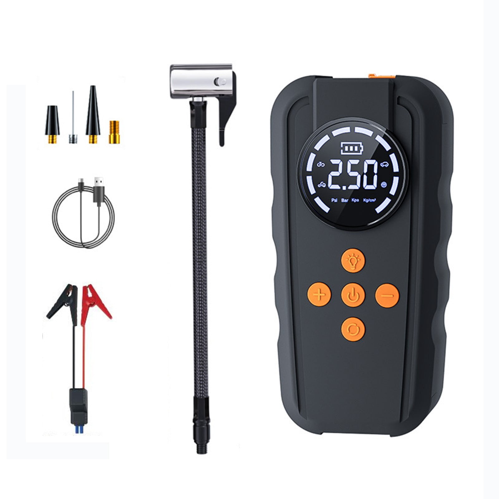 Tuscom Portable Car Jump Starter and Air Compressor, 6000A Peak 12V ...